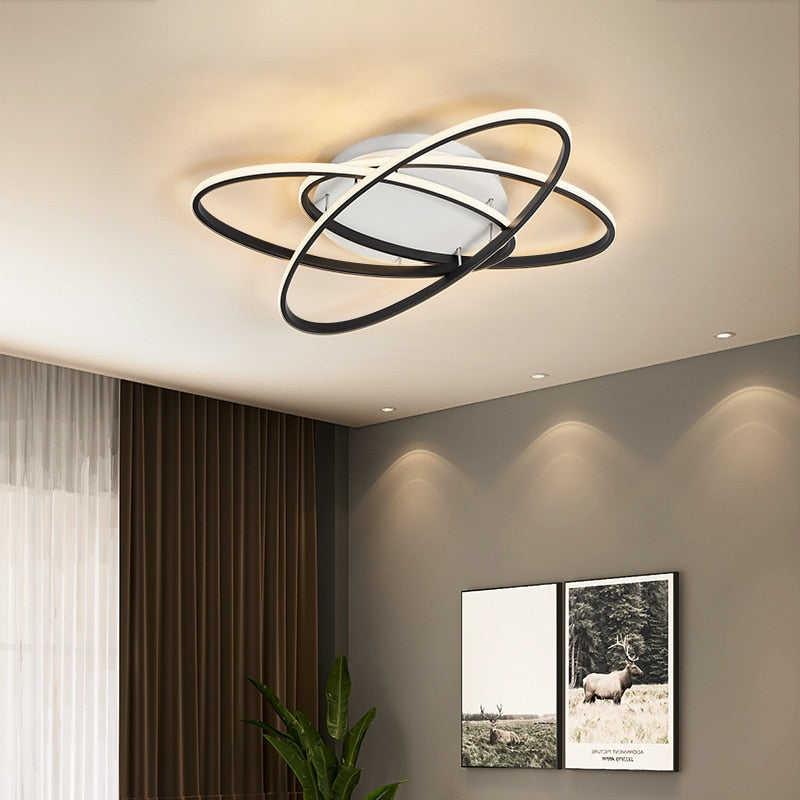 Black Gleam Modern Led Ceiling Light – DECORAMO
